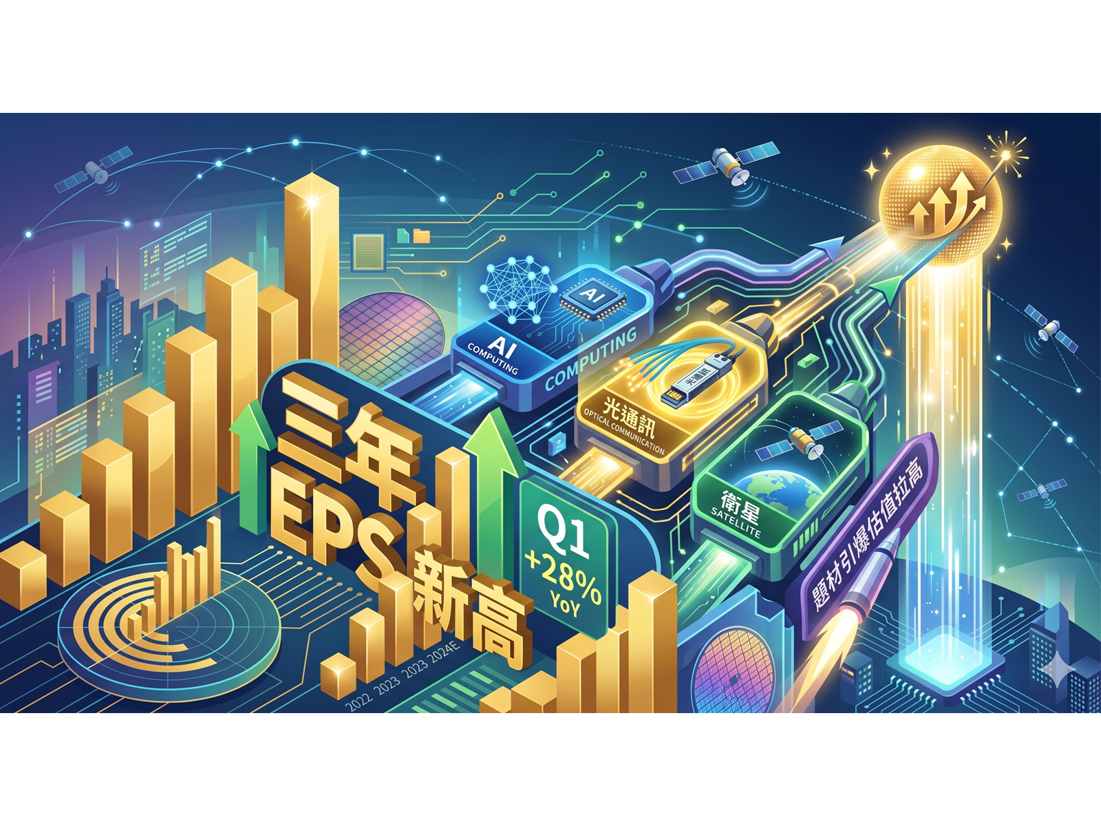 穩懋(3105)EPS創三年高 Q1再年增28% AI光通訊衛星題材拉高估值 - 商傳媒